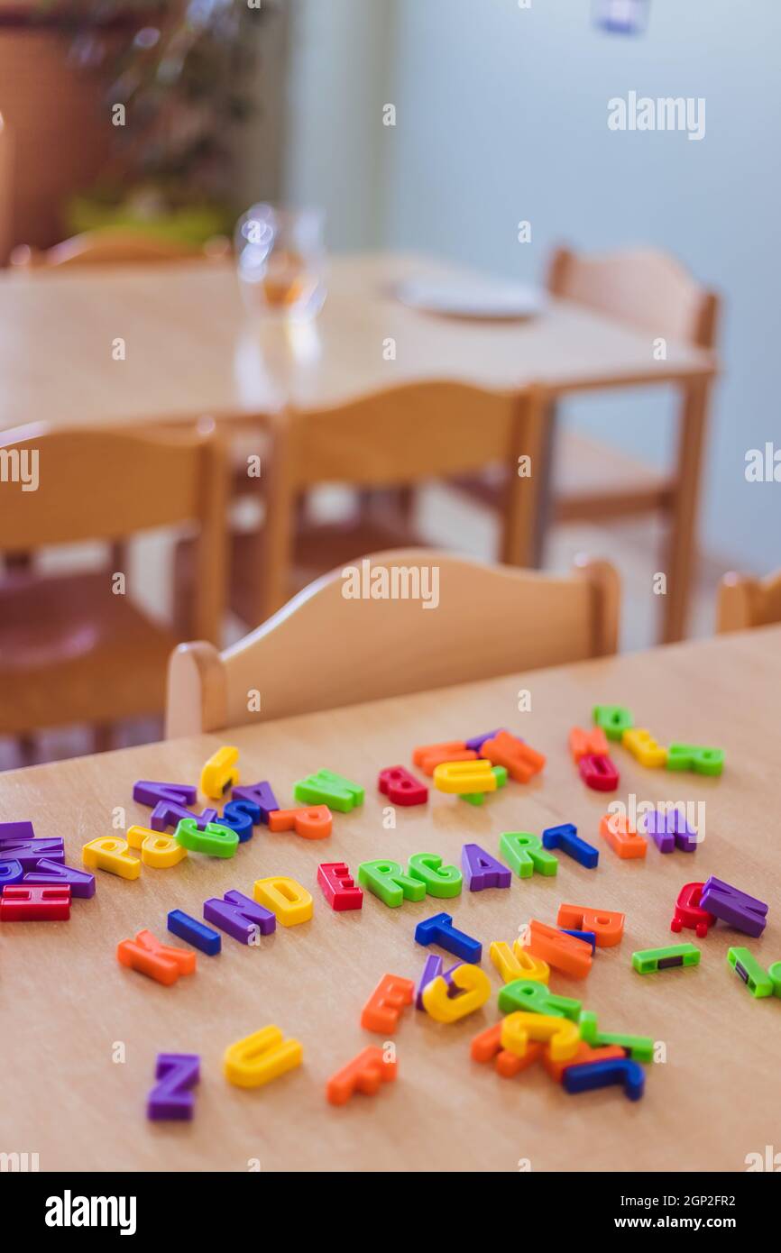 Colorful letters with the word “Kindergarten” Stock Photo - Alamy