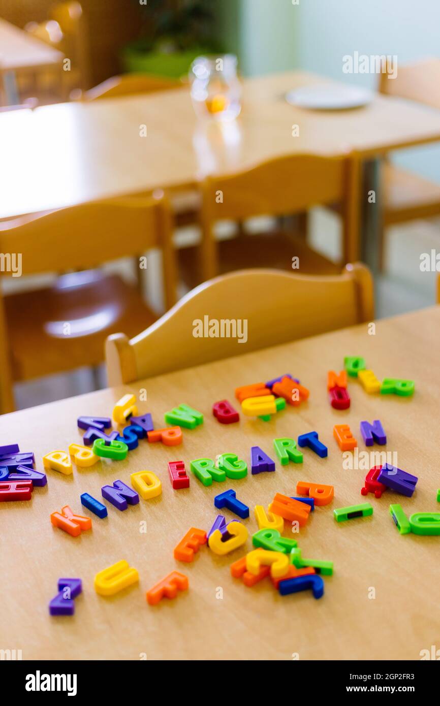 Colorful letters with the word “Kindergarten” Stock Photo - Alamy