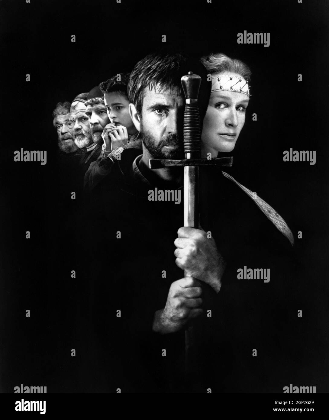 HAMLET, key art, from left: Paul Scofield, Ian Holm, Alan Bates, Helena ...