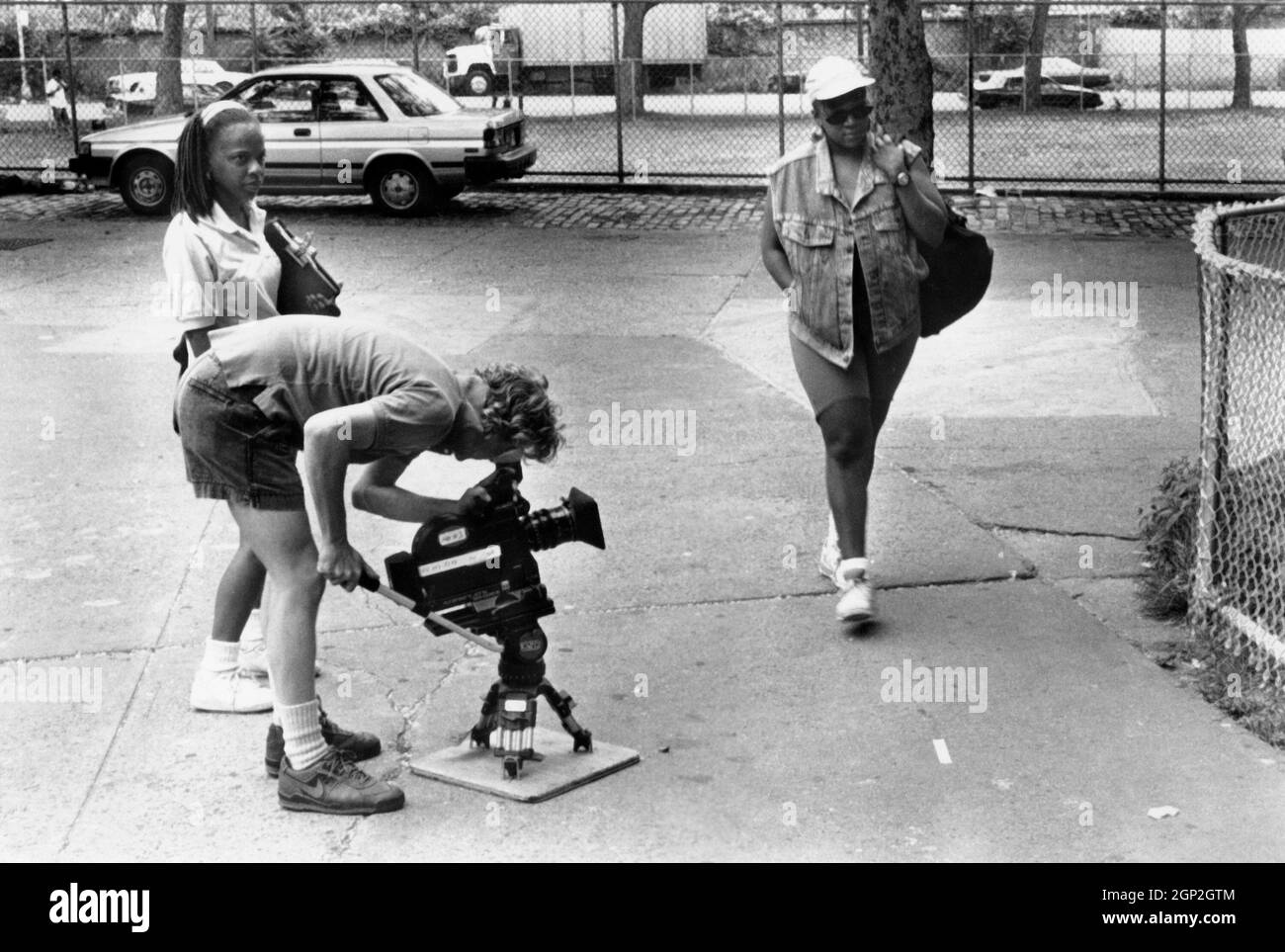 JUST ANOTHER GIRL ON THE I.R.T., from left: Leslie Harris, director ...