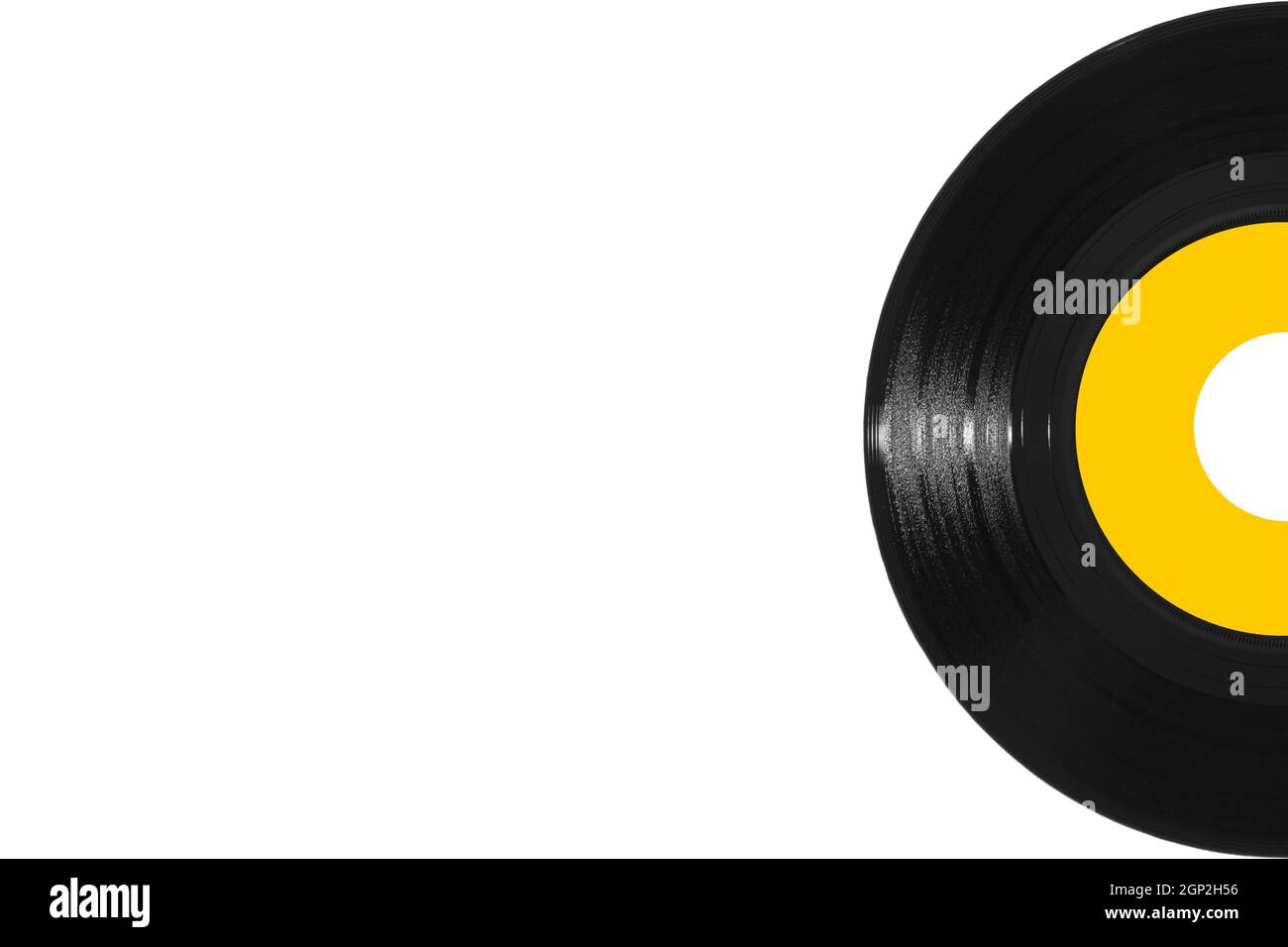 A right border vinyl 45rpm single record on white background with copy ...