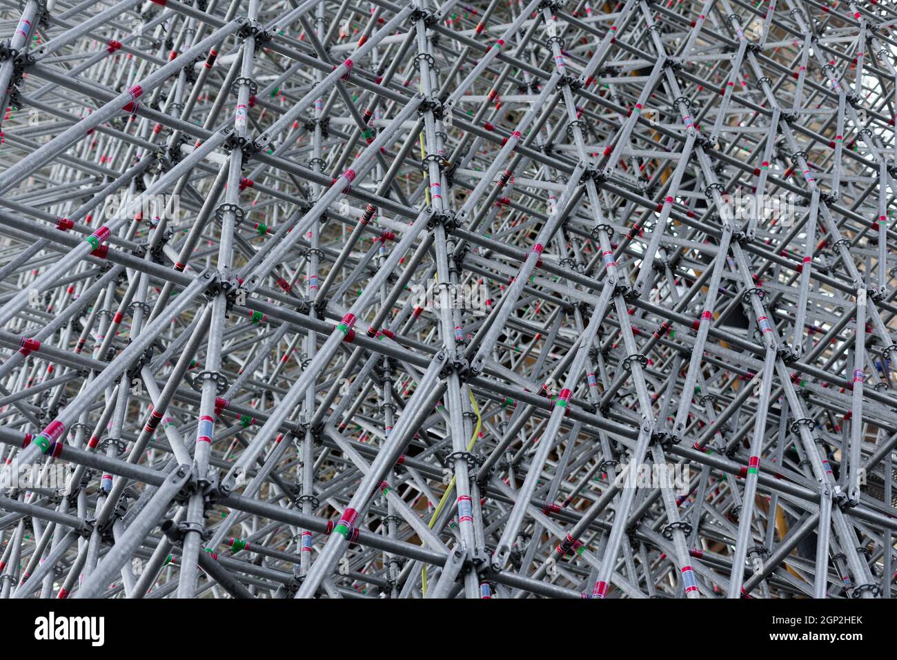 Collection of metallic scaffolding texture filling the entire frame ...
