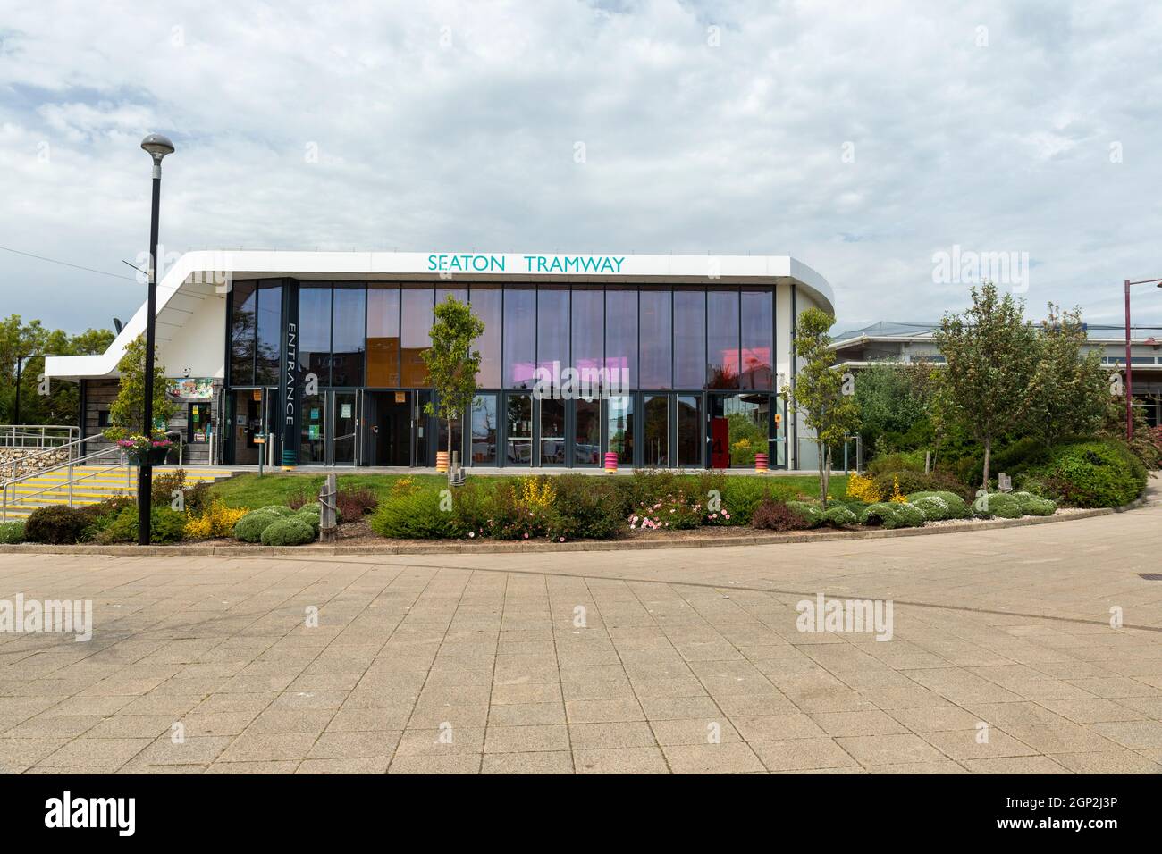 Seaton Tramway Station for the narrow gauge electric heritage tramway ...