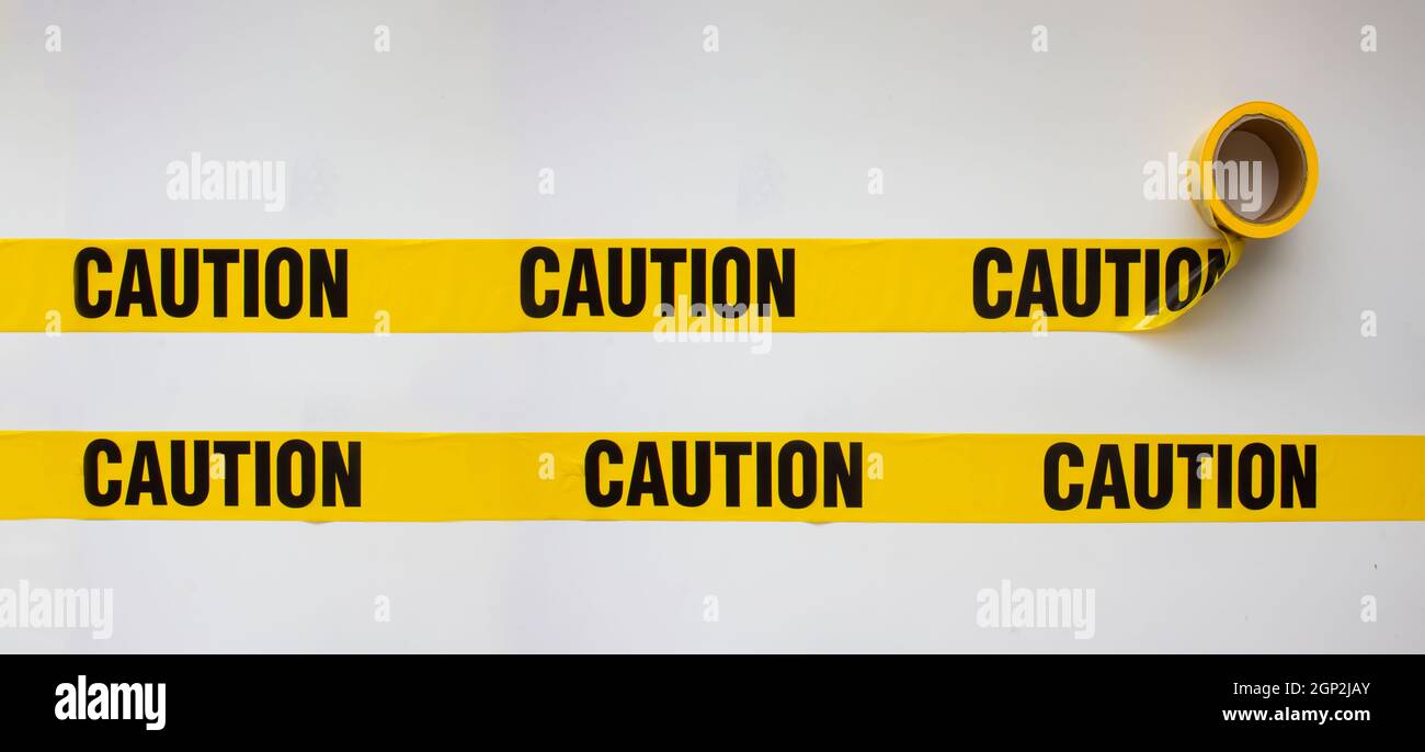 Caution Safety Barricade Tape, Indoor or Outdoor Black on Yellow ...
