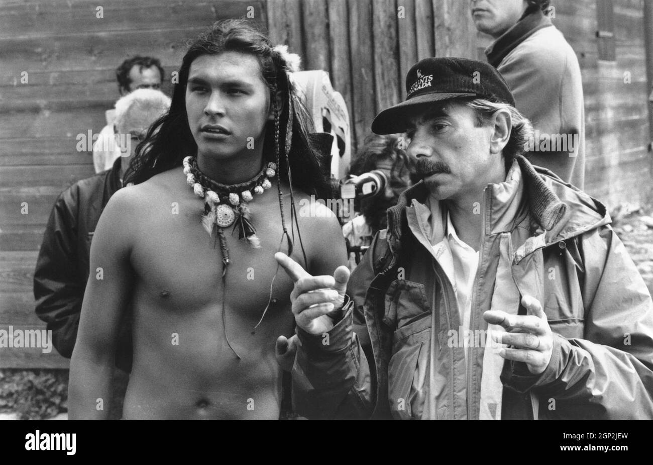 SQUANTO: A WARRIOR'S TALE, from left: Adam Beach, director Xavier ...