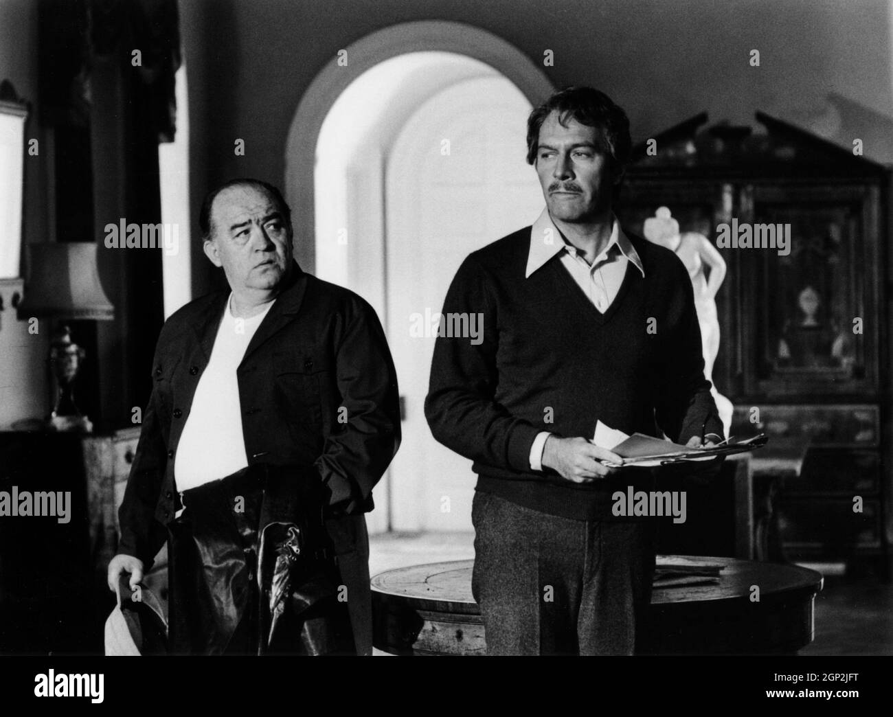 THE SPIRAL STAIRCASE, from left: Ronald Radd, Christopher Plummer, 1975 ...