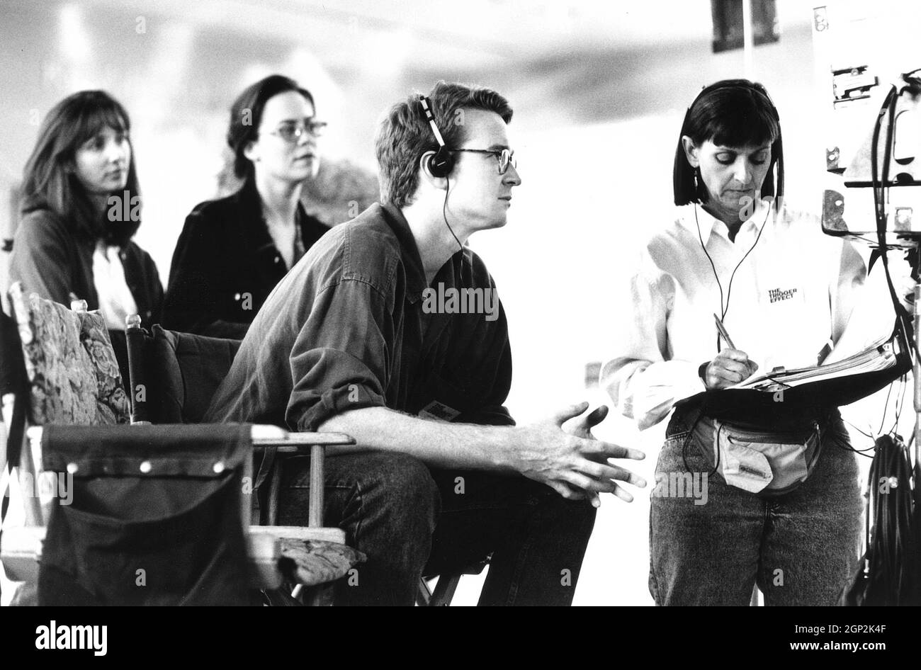 THE TRIGGER EFFECT, writer/director David Koepp, on set, 1996. ph: Deana Newcomb / © Gramercy ...