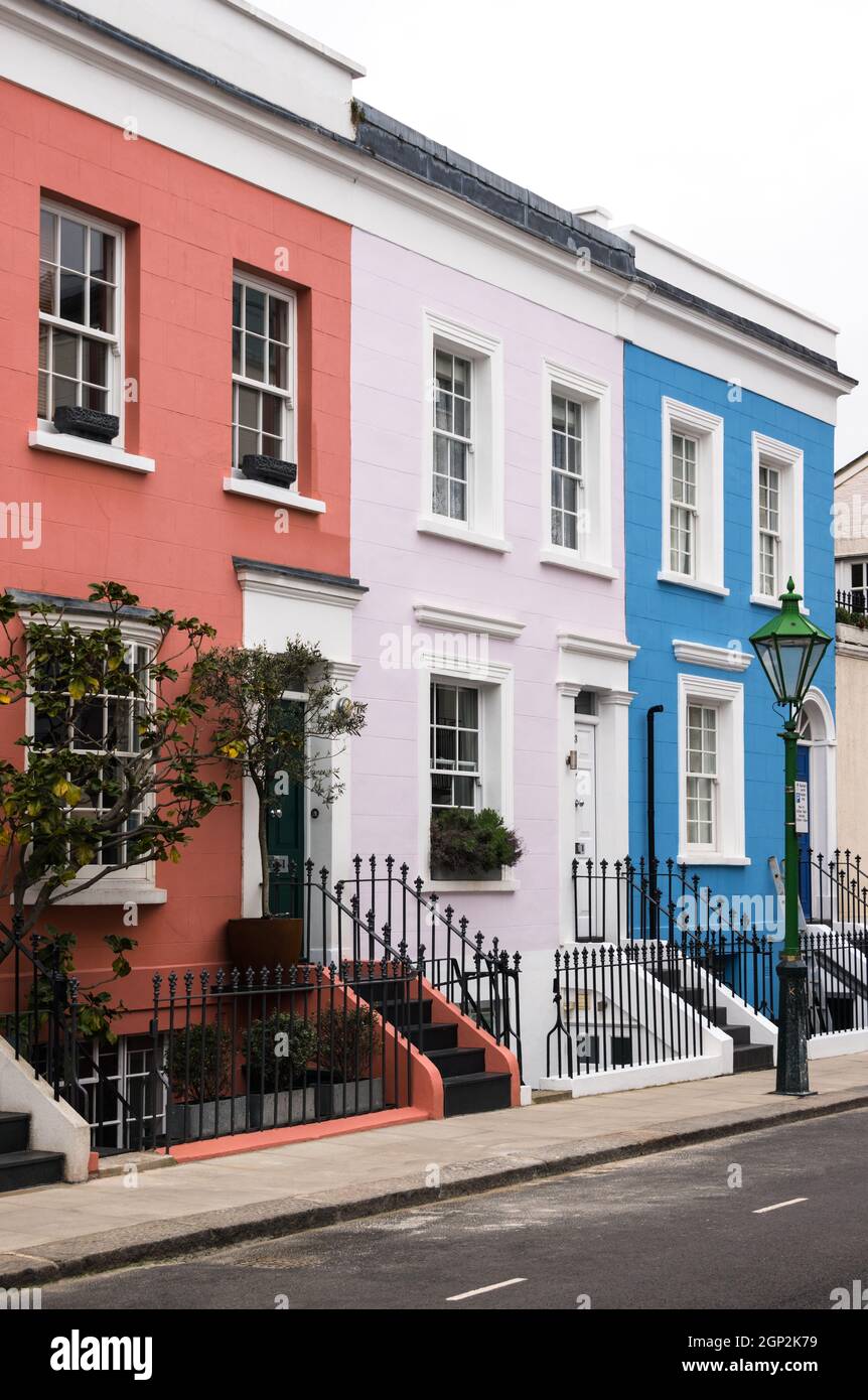 Colourful houses in Kensington, London, England Stock Photo - Alamy