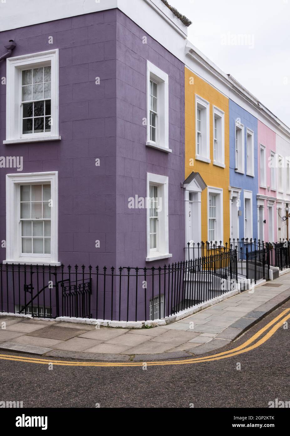 Colourful houses in Kensington, London, England Stock Photo - Alamy