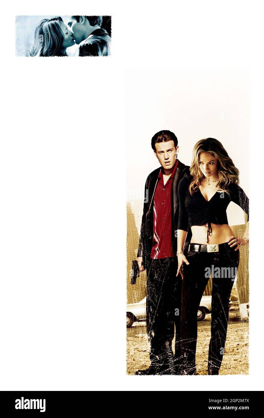 GIGLI, key art, at top, from left: Jennifer Lopez, Ben Affleck, bottom ...