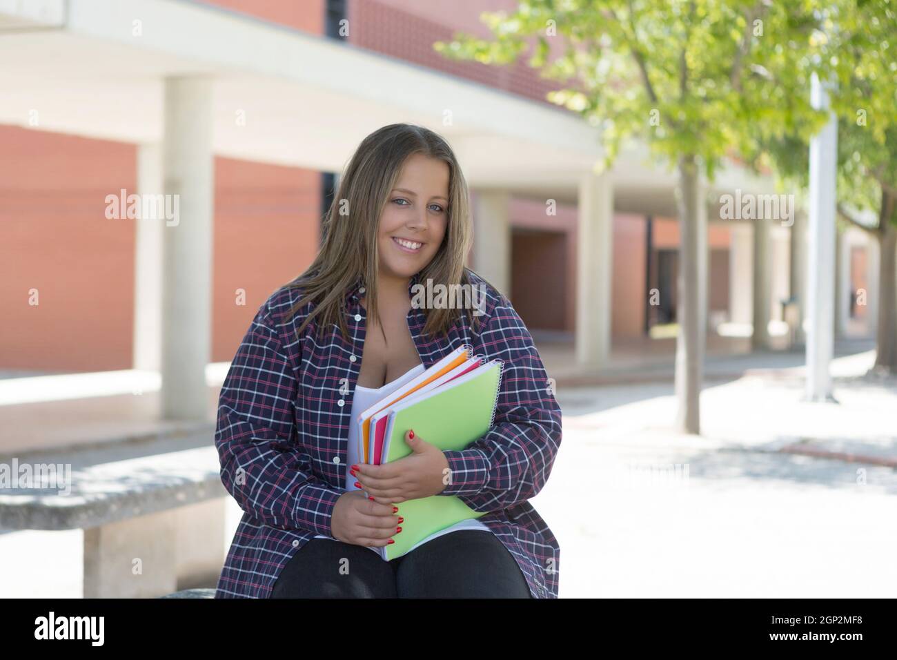 Beautiful female plus size college hi-res stock photography and images ...