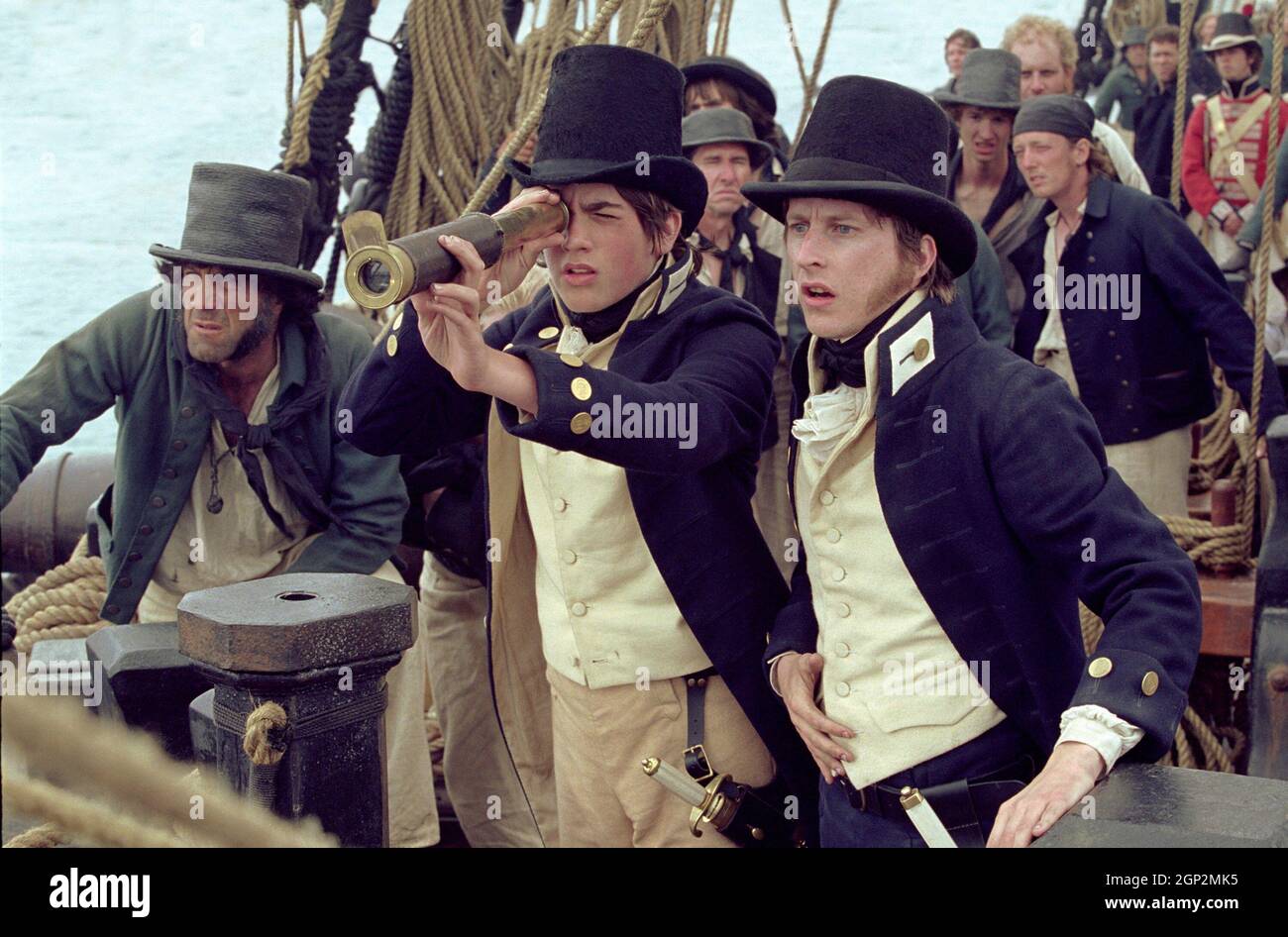 MASTER AND COMMANDER, starting 2nd from left: Max Benitz, Billy Boyd ...