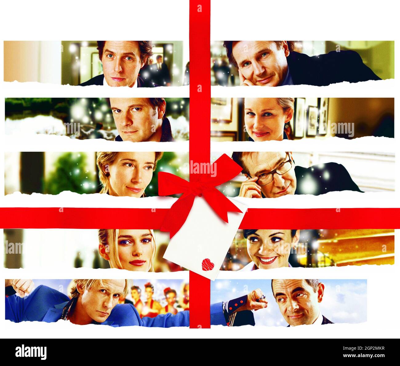 LOVE ACTUALLY, top to bottom left side: Hugh Grant, Colin Firth, Emma ...