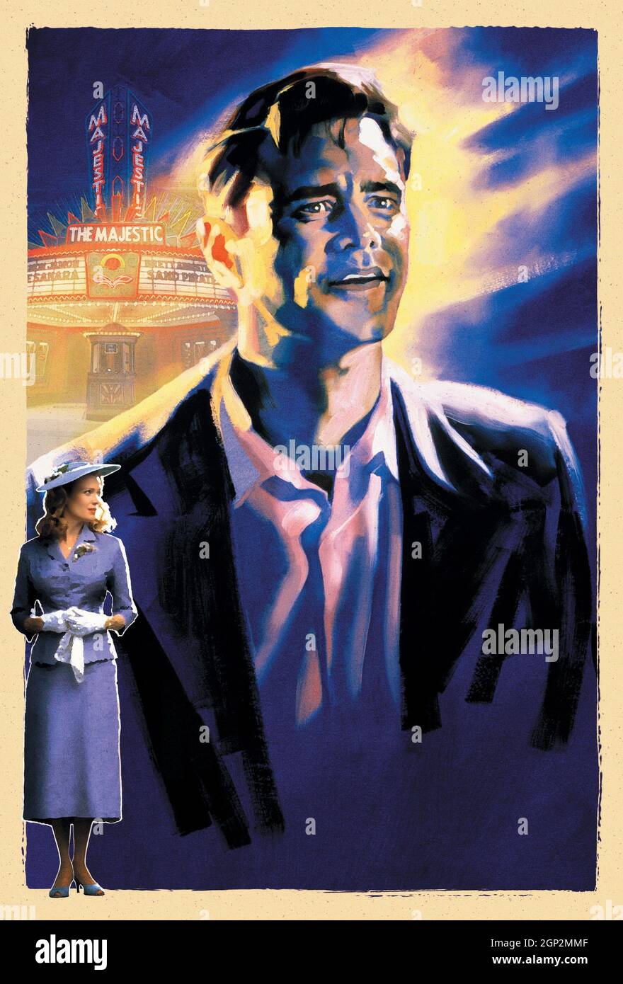 THE MAJESTIC, poster art, from left: Laurie Holden, Jim Carrey, 2001 ...