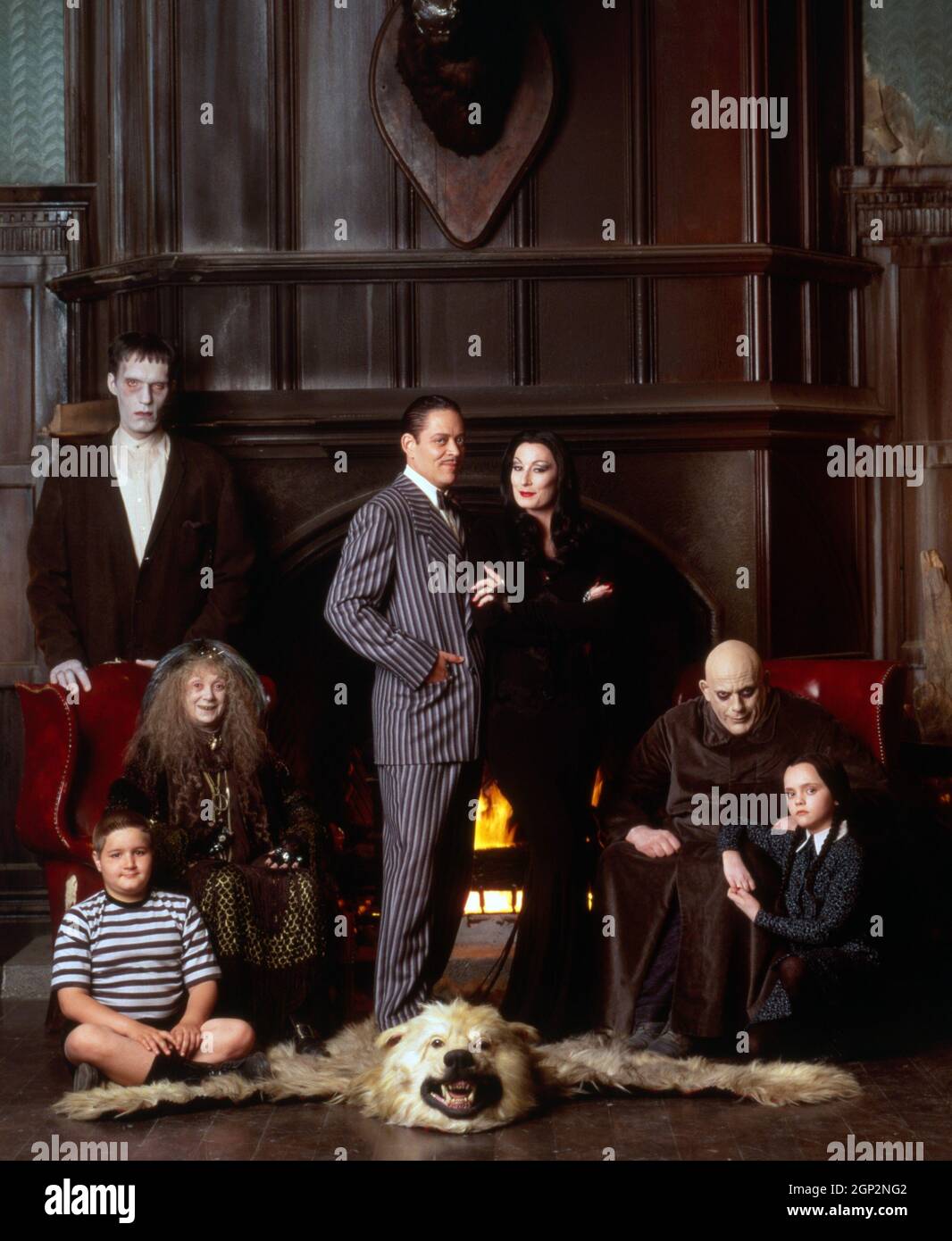 THE ADDAMS FAMILY, from left: Jimmy Workman (seated), Judith Malina ...