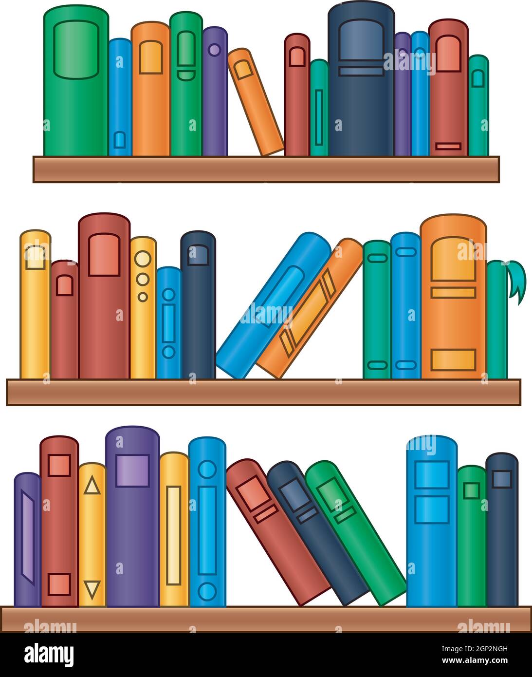Empty bookshelf Stock Vector Images - Alamy