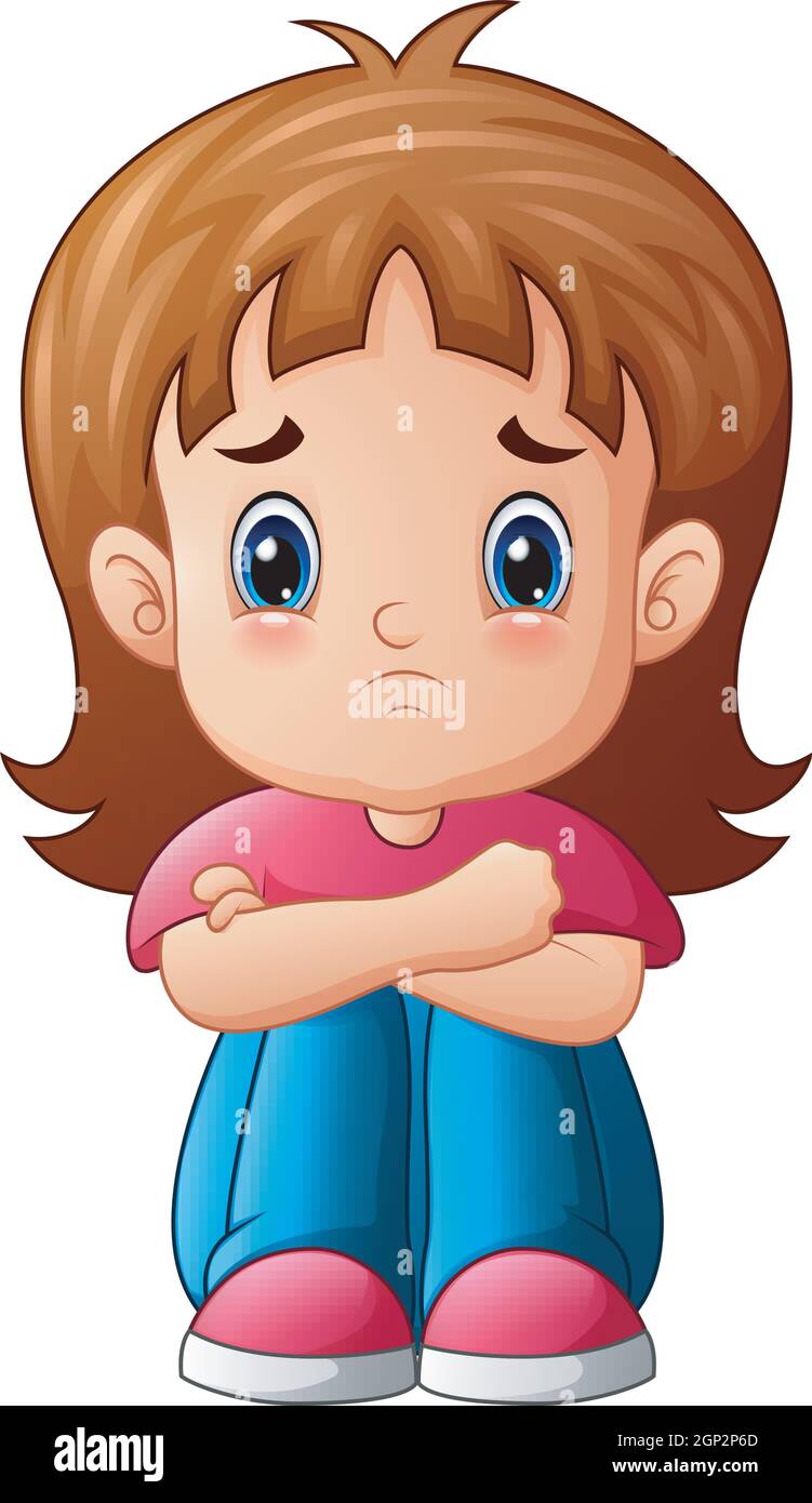 Cartoon worried female face Stock Vector Images - Alamy