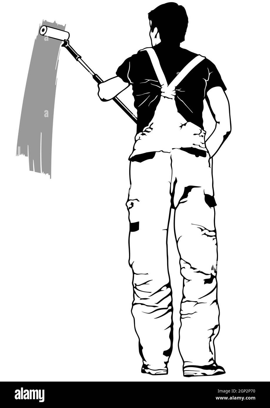 Wall painting roller Cut Out Stock Images & Pictures - Alamy