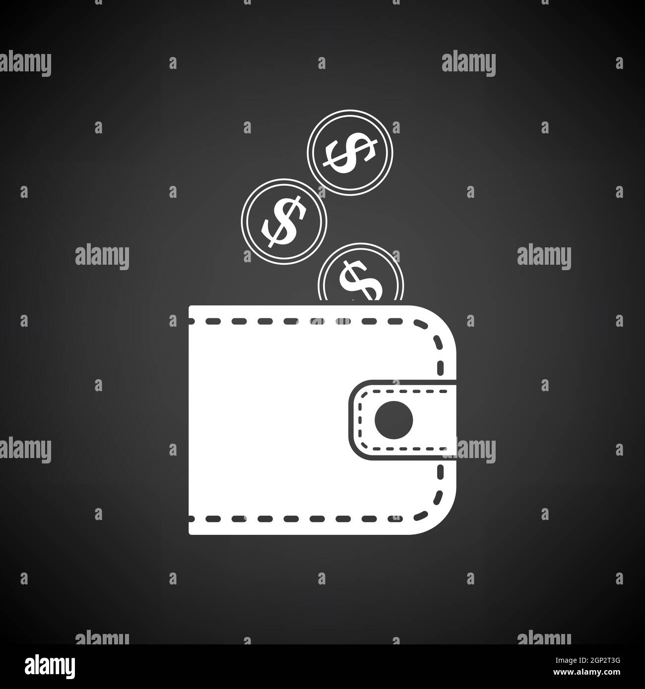 Golden coins in black Black and White Stock Photos & Images - Alamy
