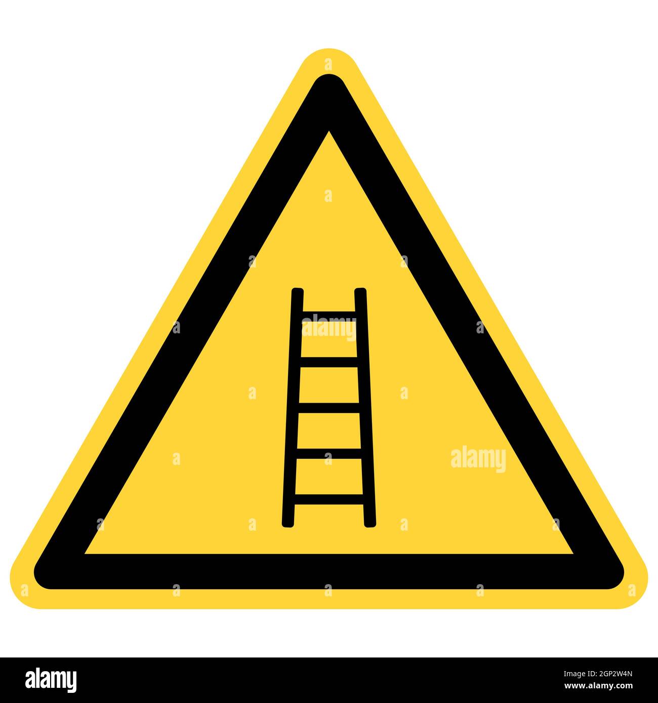 Ladder and danger sign Stock Photo - Alamy