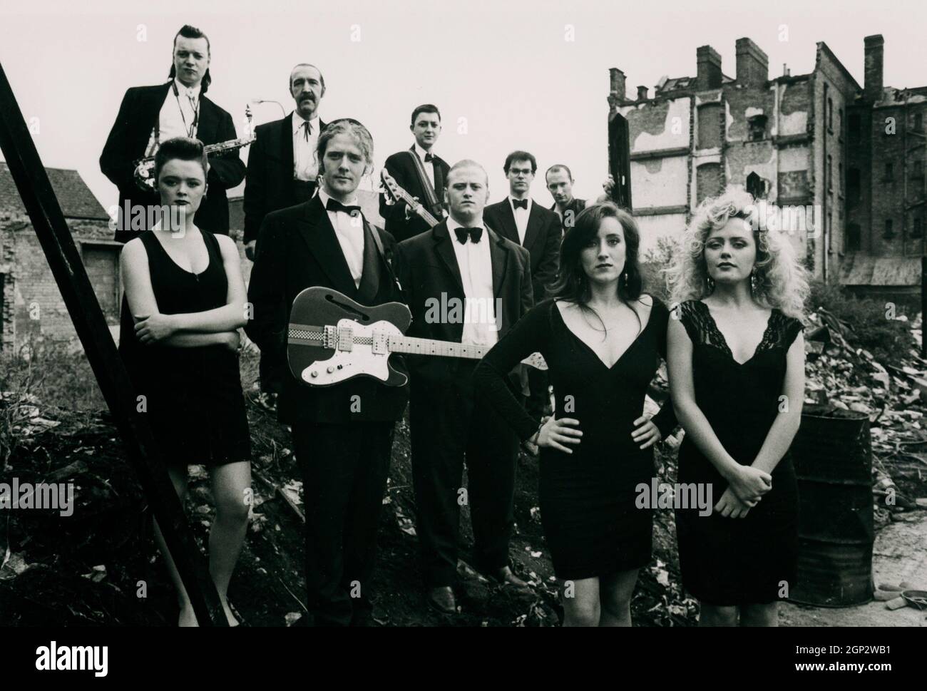 THE COMMITMENTS, back row from left: Felim Gormley, Johnny Murphy ...
