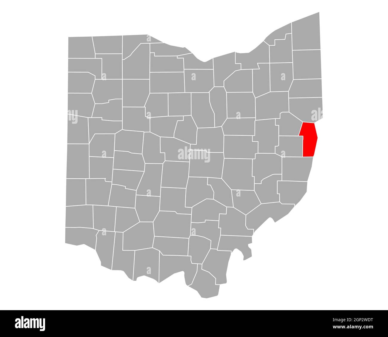 Map of Jefferson in Ohio Stock Photo - Alamy