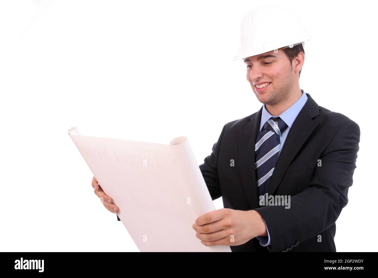 Engineer reading plan isolated hi-res stock photography and images - Alamy