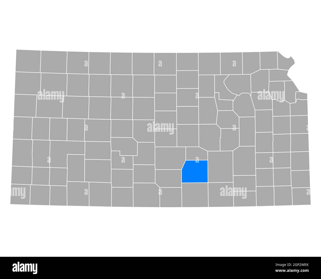 Map of Sedgwick in Kansas Stock Photo - Alamy