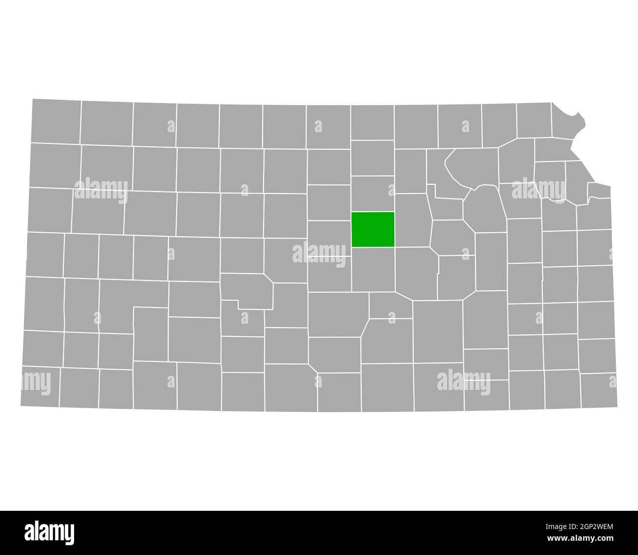 Map of Saline in Kansas Stock Photo - Alamy