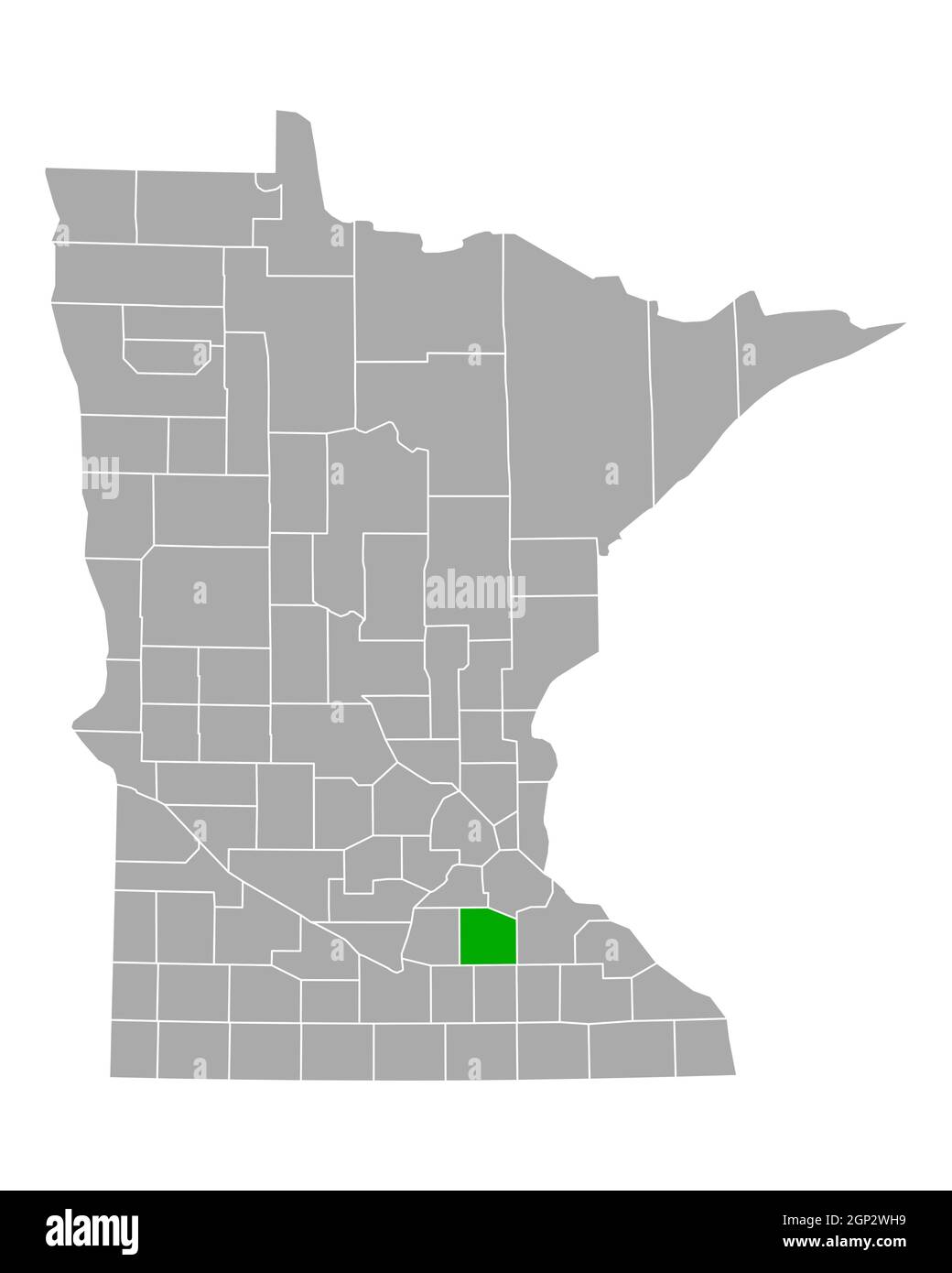 Map of Rice in Minnesota Stock Photo - Alamy