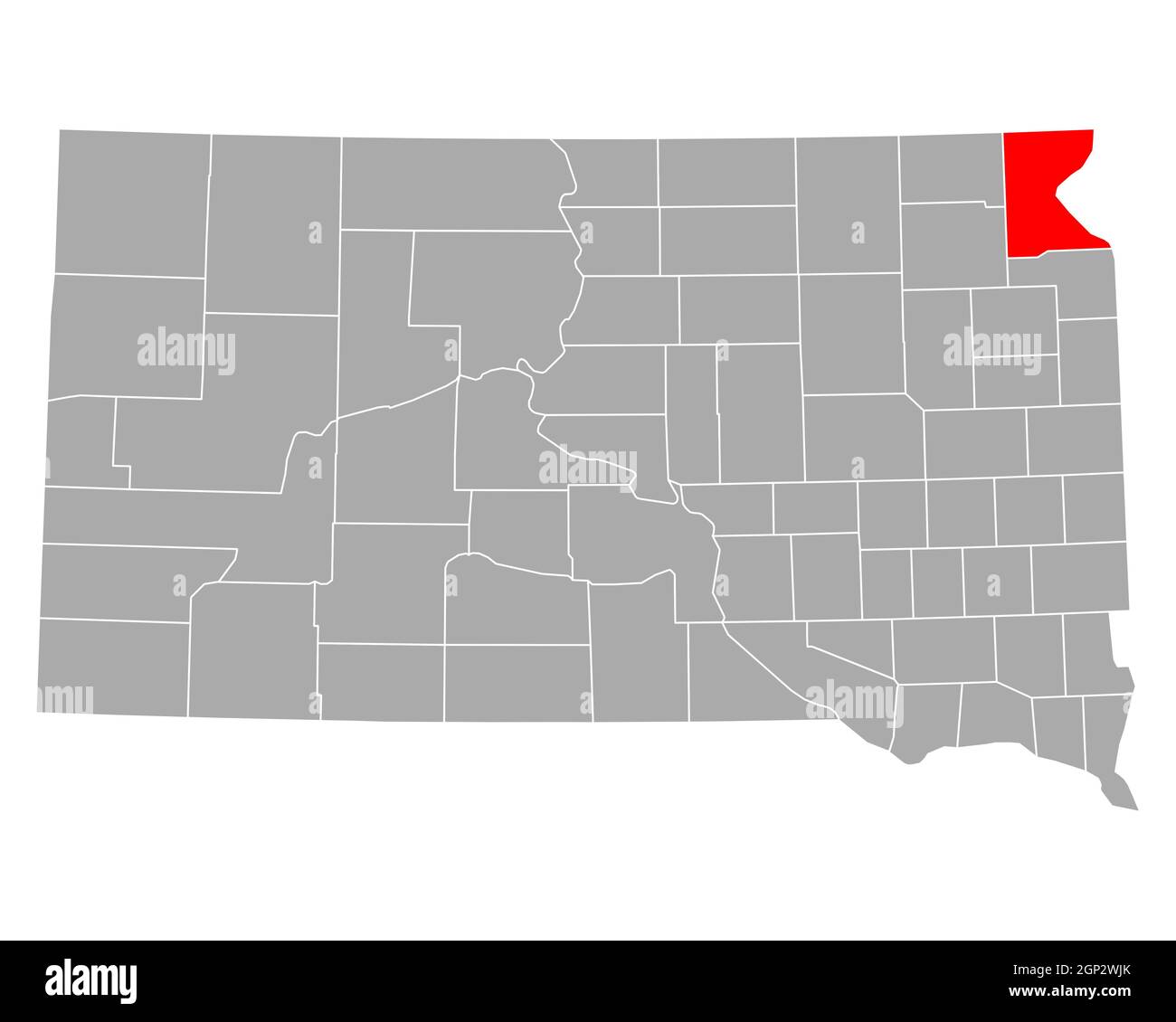 Map of Roberts in South Dakota Stock Photo - Alamy