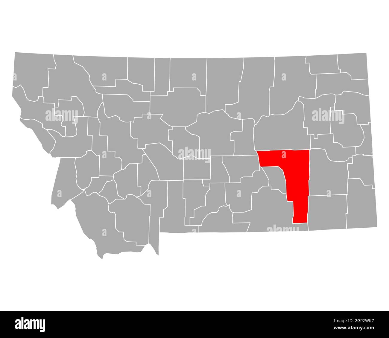 Map of Rosebud in Montana Stock Photo - Alamy