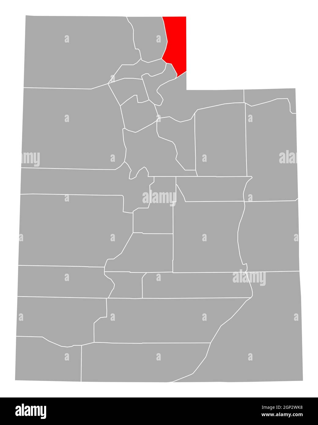 Map of Rich in Utah Stock Photo - Alamy