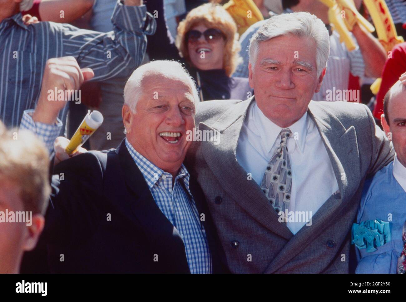 ED, from left: Tommy Lasorda, Mitchell Ryan, 1996. ph: Ryan Nellis ...