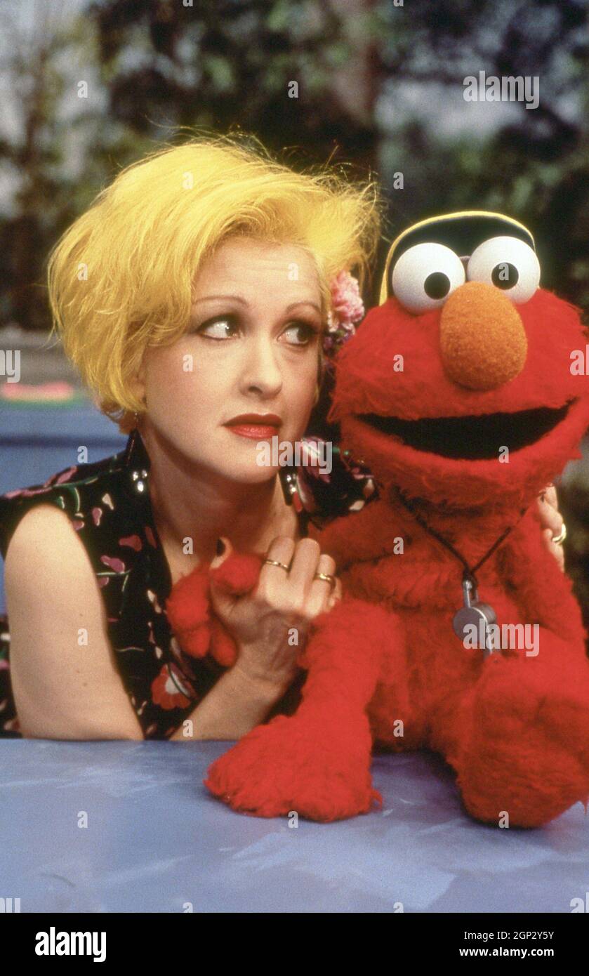 ELMOCIZE, from left: Cyndi Lauper, Elmo, (aired June 11, 1996). photo ...