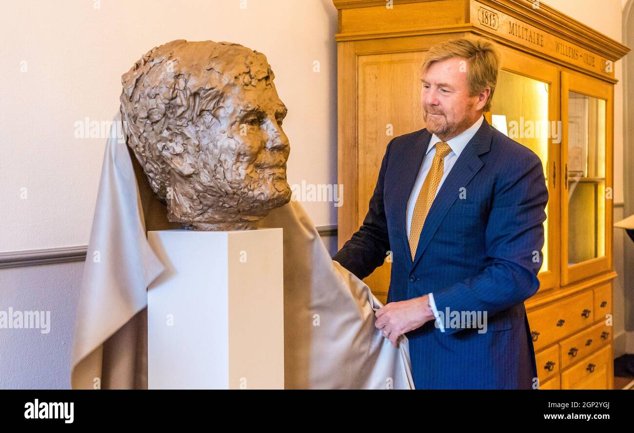 King Willem-Alexander during a working visit to the Chancellery of the ...
