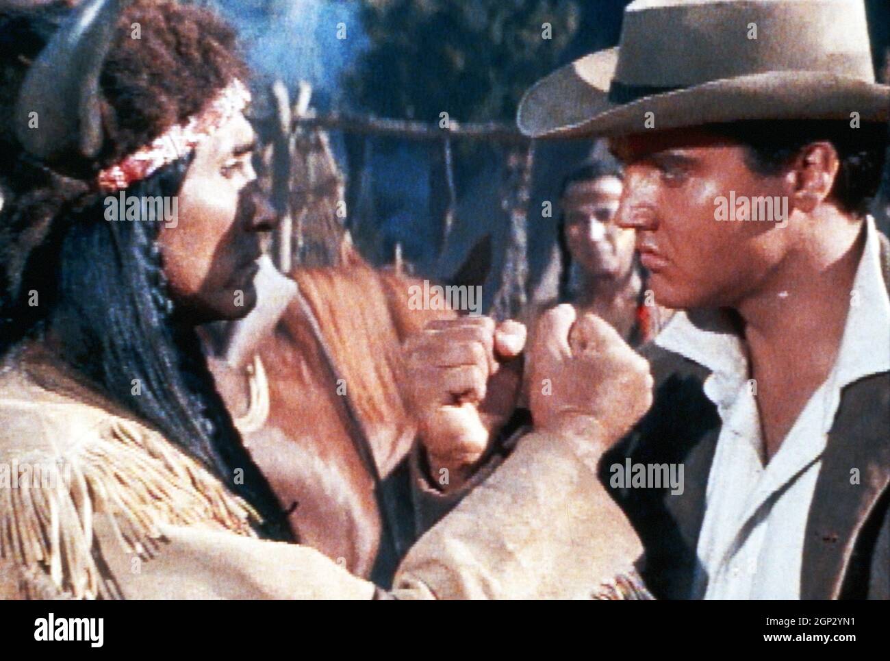 FLAMING STAR, from left: Rodolfo Acosta, Elvis Presley, 1960. TM and ...