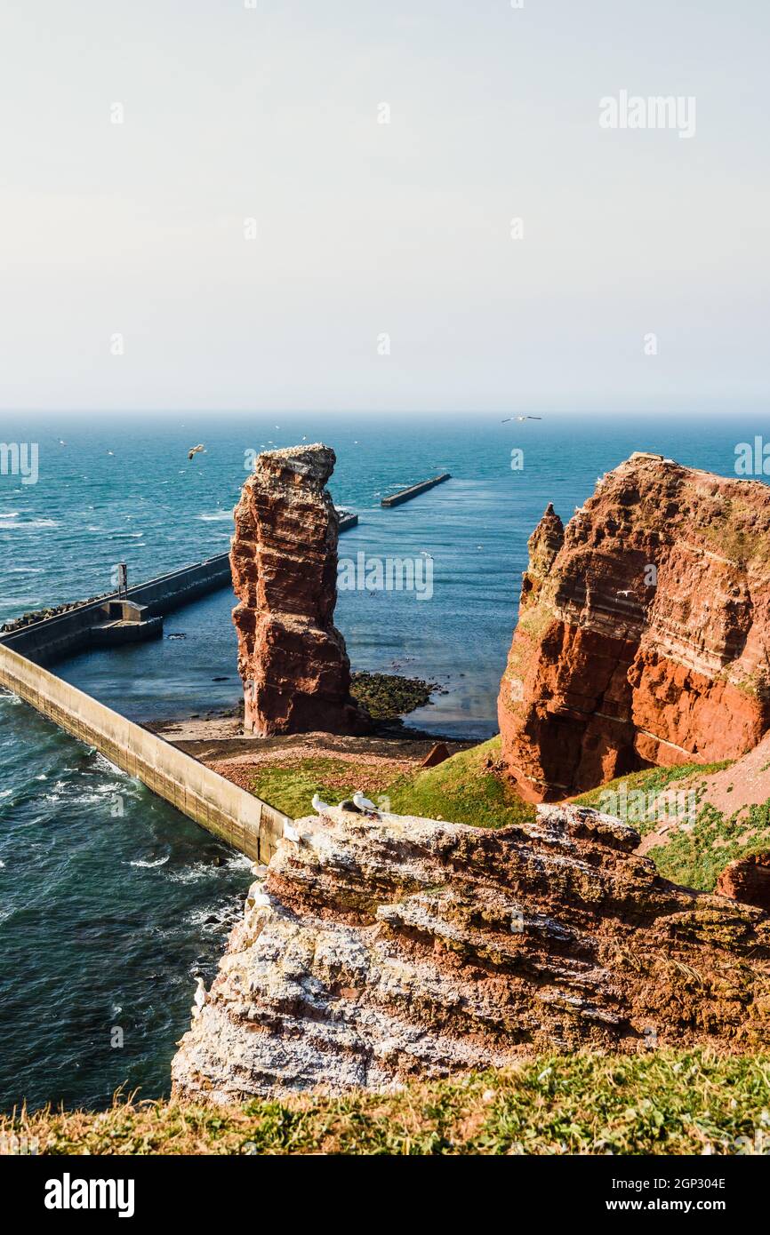Lange Anna, landmark of the island of Helgoland, North Sea, Schleswig ...