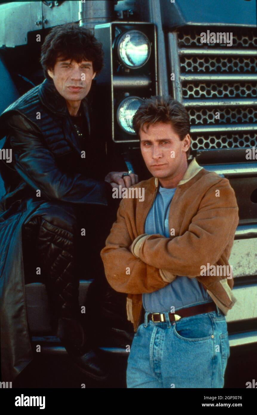 FREEJACK, from left: Mick Jagger, Emilio Estevez, 1992. © Warner Bros ...