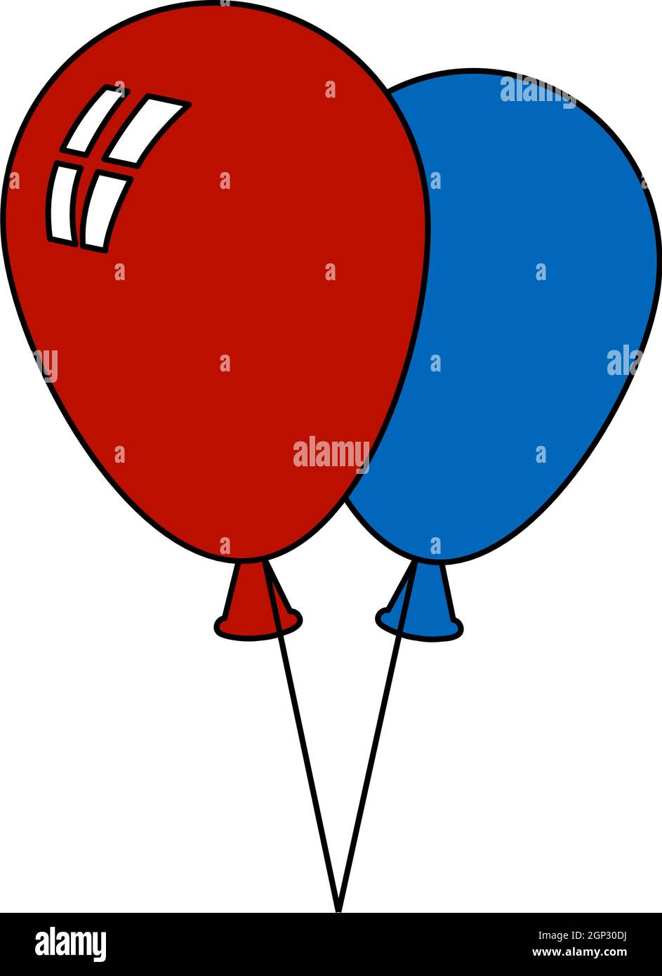 Two Balloons Icon Stock Vector Image & Art - Alamy