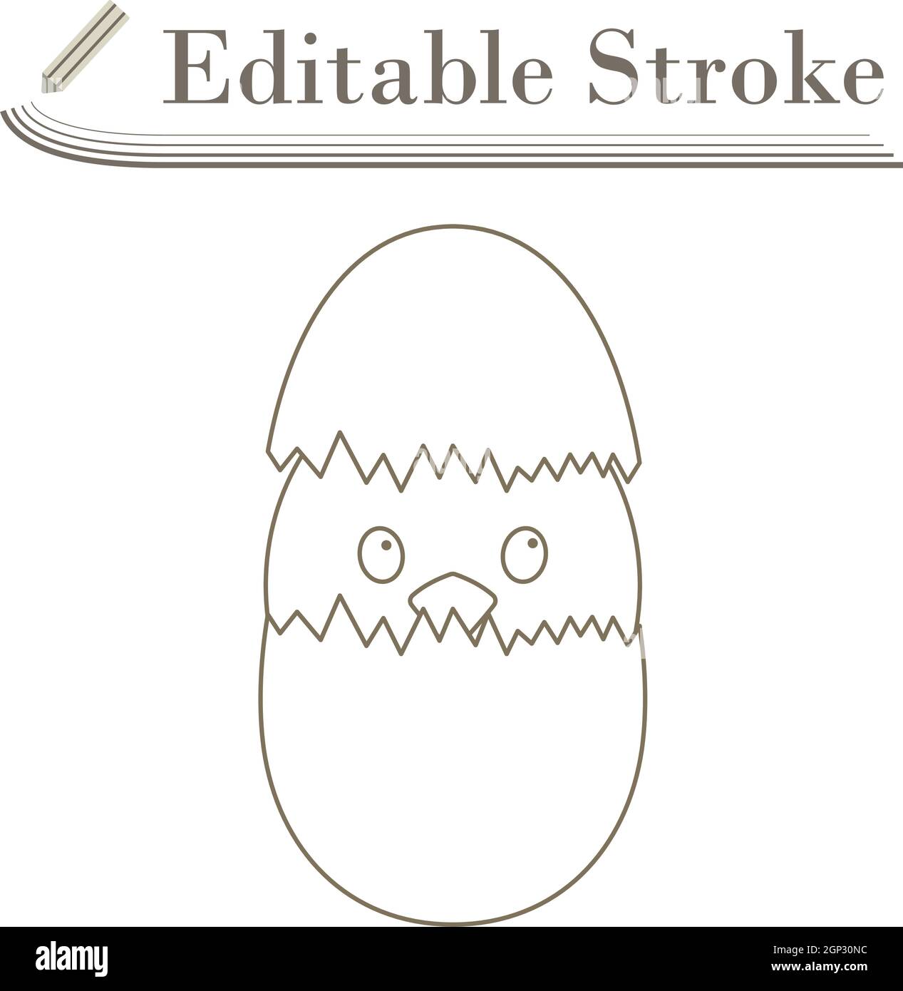Chick hatching egg white background Stock Vector Images - Alamy
