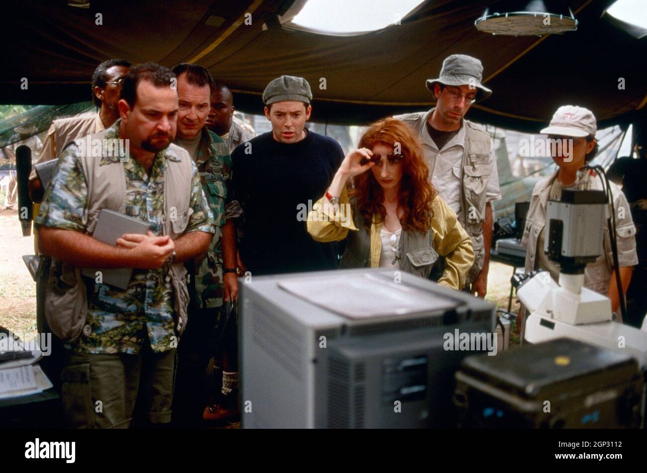 GODZILLA, from left: Malcolm Danare, Kevin Dunn, Matthew Broderick ...