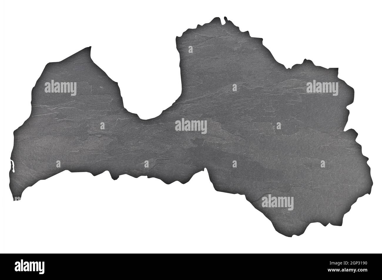 Map of Latvia on dark slate Stock Photo - Alamy