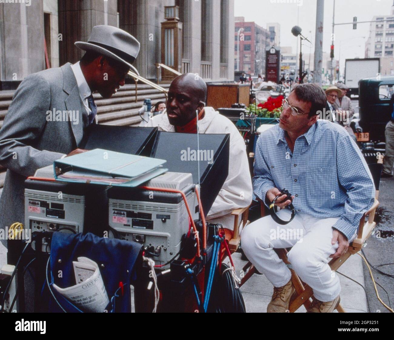 HOODLUM, from left: Laurence Fishburne, director Bill Duke, producer ...