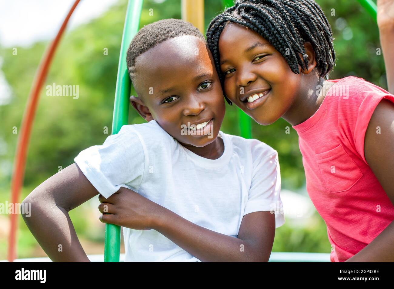 Kids in playground african american hi-res stock photography and images ...