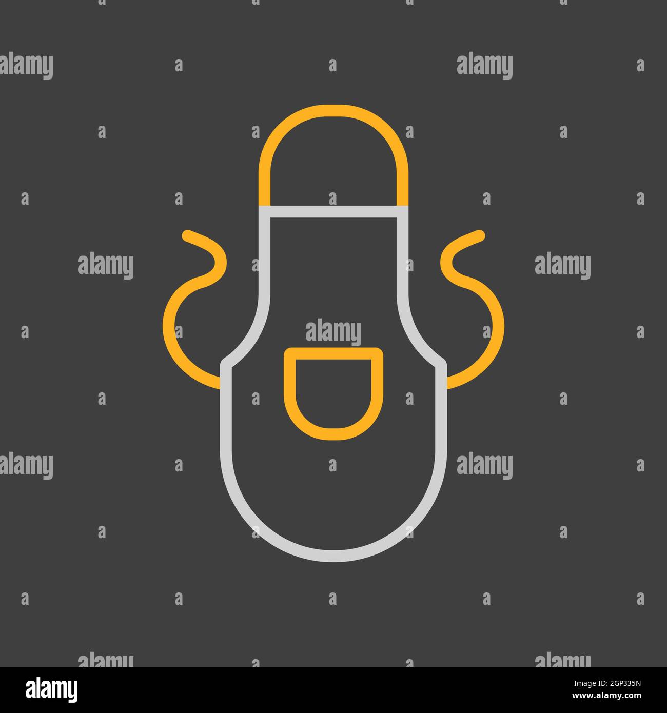 Kitchen apron protective garment vector icon Stock Vector Image & Art ...