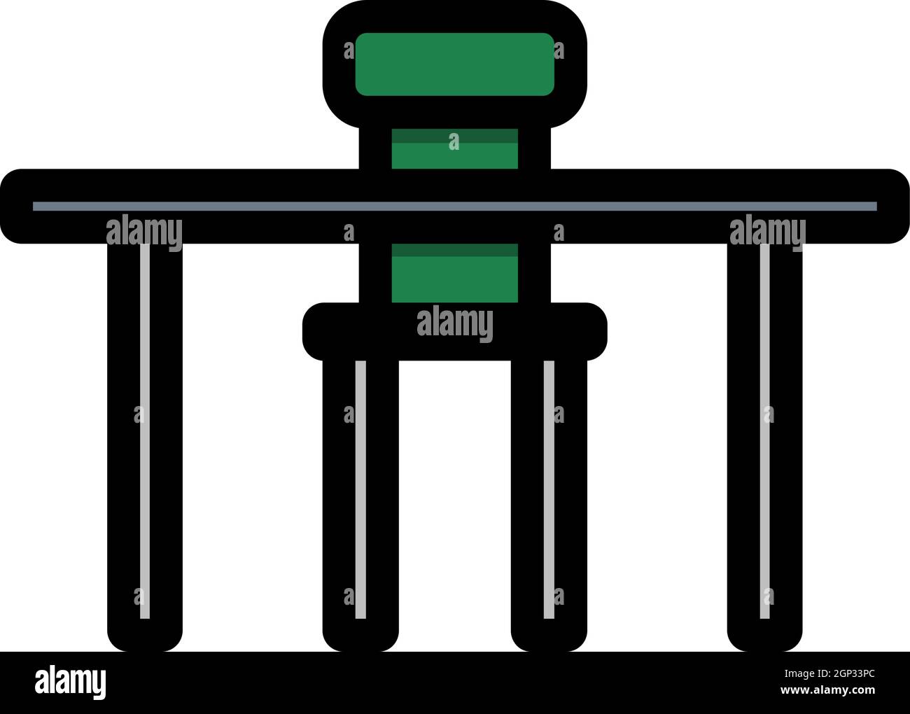 Icon Of Table And Chair Stock Vector Image & Art - Alamy