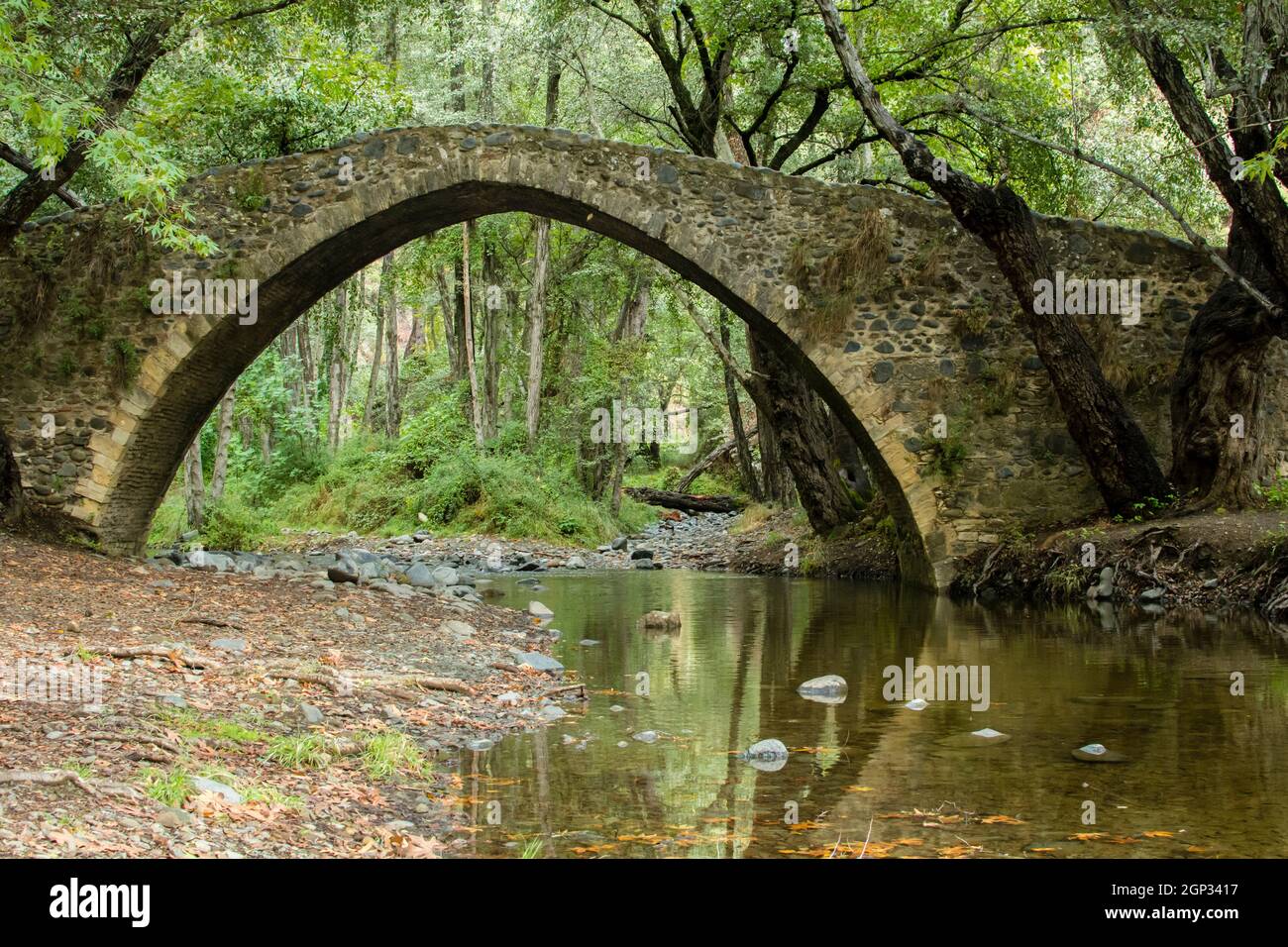 Medieval bridge of Kelefos, Cyprus. Travel, Tourism, and Nature Stock ...