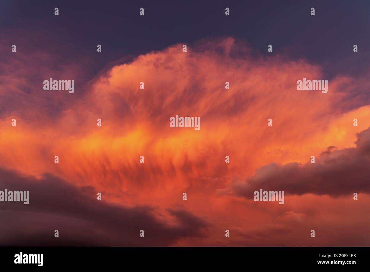 orange and red clouds at sunset Stock Photo - Alamy