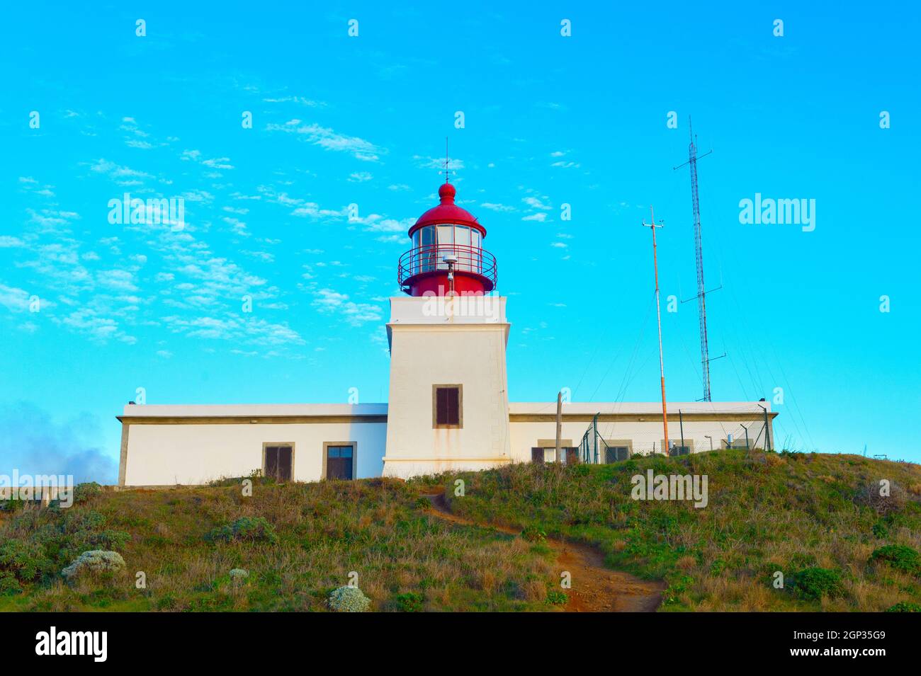 Ponta do Pargo Lighthouse at sunset.Madeira island, Portugal Stock ...